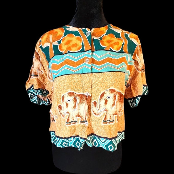 Vintage | Tops | Vintage 9s Safari Top | Poshmark